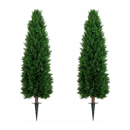 Click here for Nearly Natural 2-pc. 4ft Cedar Integrated Ground S... prices