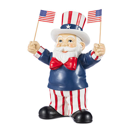 Click here for Glitzhome 9 Santa Holding Flags Flags  One Size  B... prices