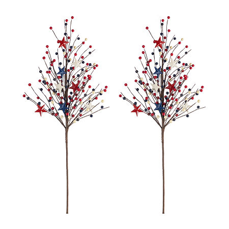 Click here for Glitzhome Stars And Berry Picks Floral Arrangement... prices