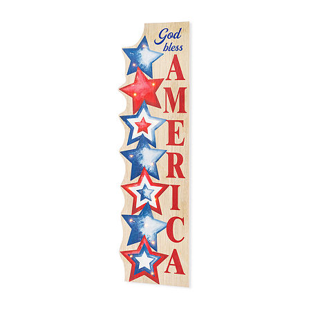 Click here for Glitzhome 42 Lighted Stacked Stars Porch Sign  One... prices