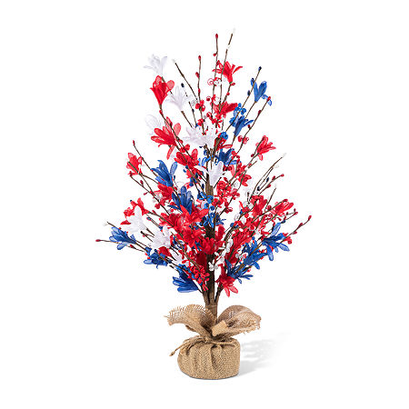 Click here for Glitzhome 21 Floral Tabletop Tree  One Size  Blue prices