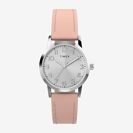 Click here for Timex Womens Pink Leather Strap Watch Tw2y67000jt... prices
