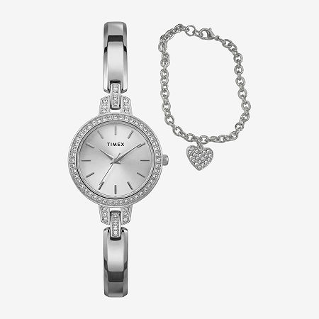Click here for Timex Womens Silver Tone 2-pc. Watch Boxed Set Twg... prices