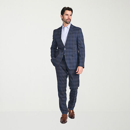 Click here for The Savile Row Co Pattern Mens Plaid 2-pc. Suit Se... prices