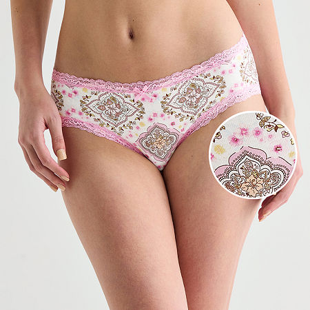 Click here for Arizona Body Cotton with Lace Hipster  Large  Pink prices