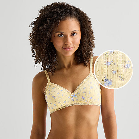 Click here for Arizona Body Cotton Pointelle with Lace Trim Brale... prices