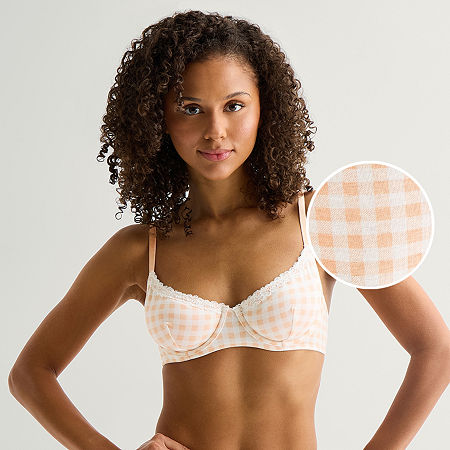 Click here for Arizona Body Cotton with Lace Unlined Balconette B... prices