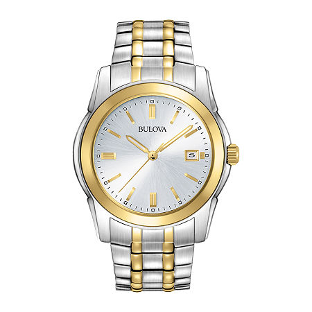 Click here for Bulova Mens Two Tone Stainless Steel Bracelet Watc... prices