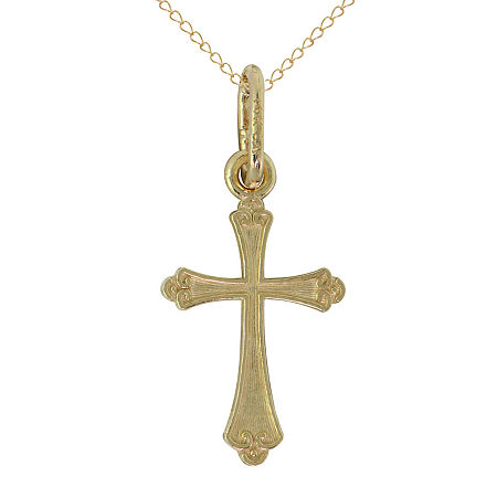 Click here for Childrens 14K Gold Cross Pendant Necklace  One Siz... prices