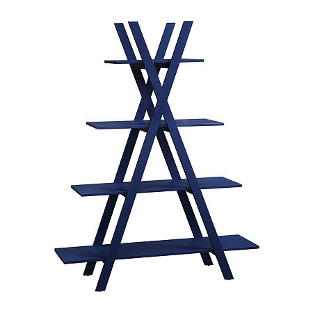 Convenience Concepts 45.75 Medium Density Fiberboard (Mdf) Oxford a Frame Bookshelf - Cobalt Blue
