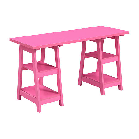 Click here for Designs 2 Go Double Trestle Desk  One Size  Pink prices