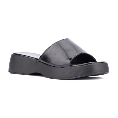 Click here for Womens Olivia Miller Ambition Platform Slide Sanda... prices
