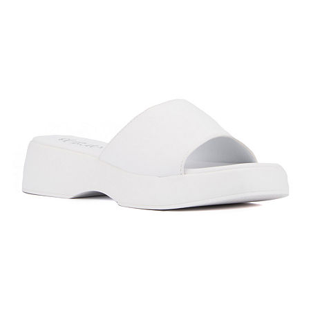 Click here for Womens Olivia Miller Ambition Platform Slide Sanda... prices