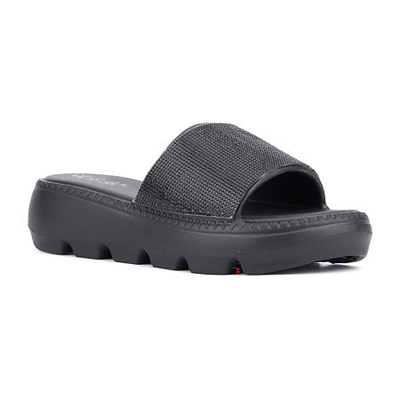 Click here for Womens Olivia Miller Glitter Gaze Slide Sandals prices