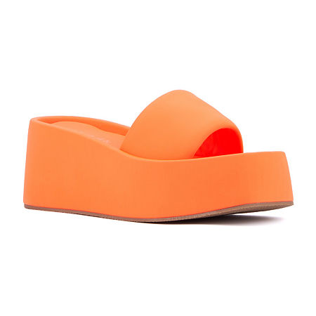 Click here for Olivia Miller Womens Uproar Wedge Sandals  7 Mediu... prices