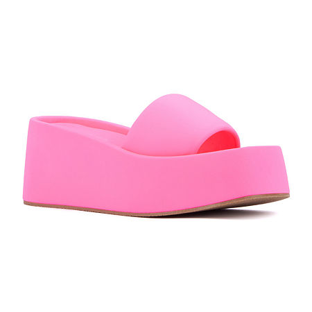 Click here for Olivia Miller Womens Uproar Wedge Sandals  7 Mediu... prices