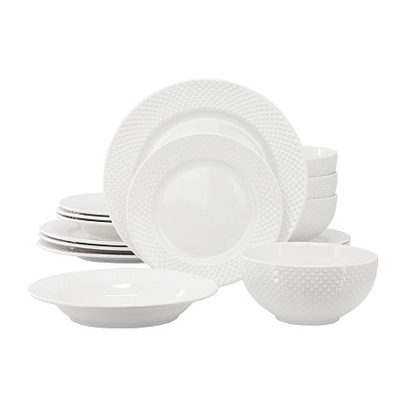 Click here for Elama Kim 16 Piece 16-pc. Porcelain Dinnerware Set... prices