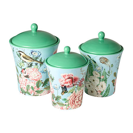 Certified International Flora 3-Piece Canister Set - Miscellaneous