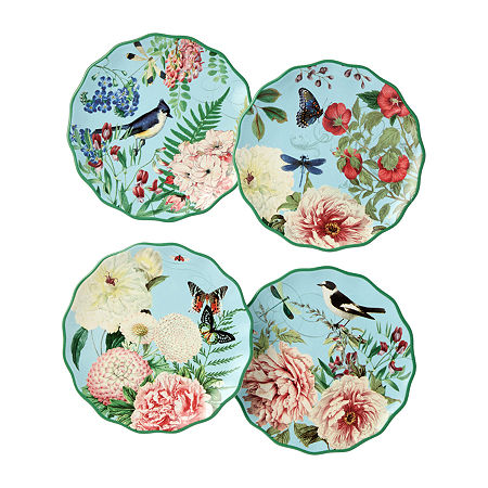 Certified International Flora Canape Plates  Set of 4  Service for 4 - Miscellaneous