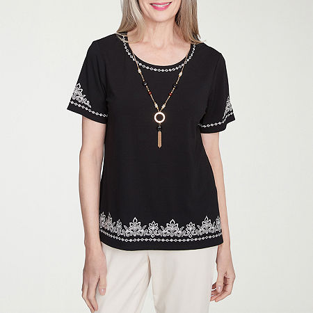 Click here for Alfred Dunner Natural Instinct Womens Crew Neck Sh... prices