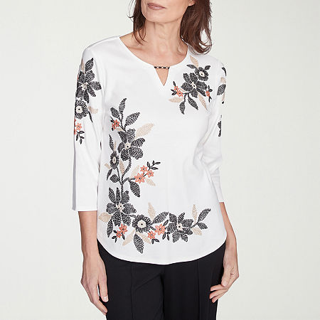 Click here for Alfred Dunner Natural Instinct Womens Split Crew N... prices