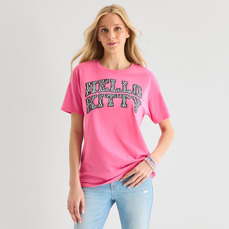 Click here for Hello Kitty Zebra Boyfriend Tee Womens Juniors Cre... prices