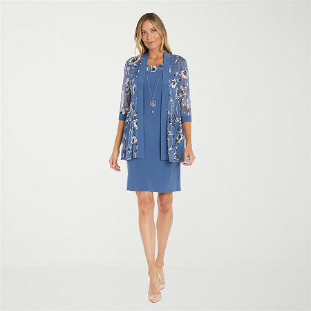 Click here for R & M Richards Womens Jacket Dress With Removable... prices