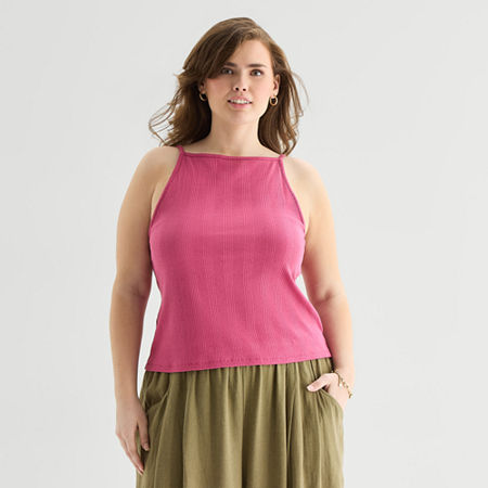Click here for a.n.a Womens Plus Straight Neck Sleeveless Tank To... prices
