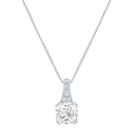 Click here for Gemstone Sterling Silver Cushion Pendant Necklace... prices