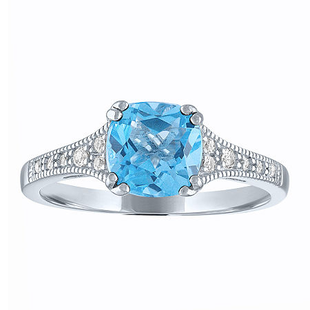 Click here for Gemstone Sterling Silver Cushion Cocktail Ring  9... prices