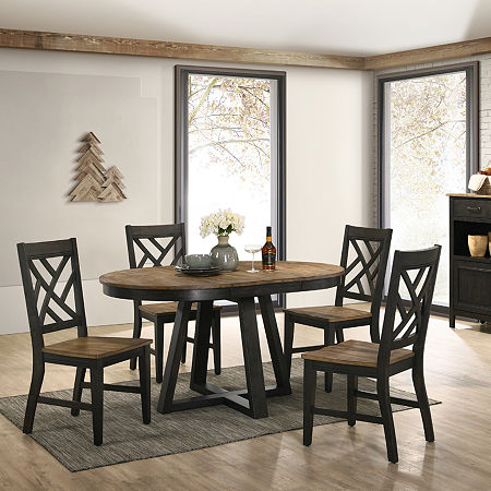 Click here for Napa 5-Piece Diining Set with Lattice Back Chairs... prices