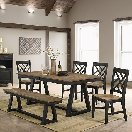 Click here for Napa 6-Piece Dining Set with Lattice Back Chairs... prices