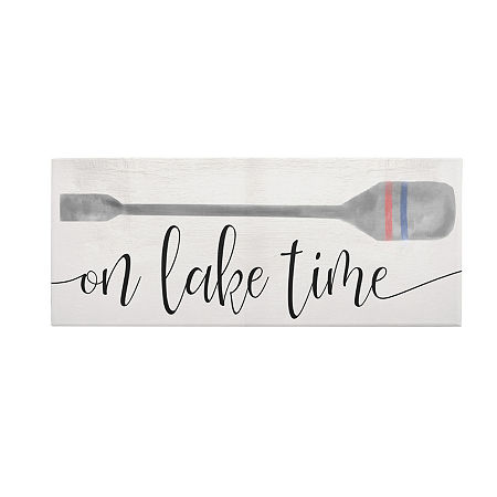 Click here for Stupell Industries On Lake Time Boat Oar Phrase Ca... prices