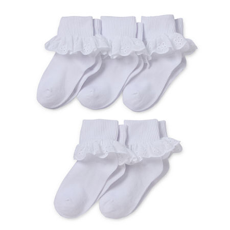 Click here for Okie Dokie Toddler Girls 5 Pair Turncuff Socks  4t... prices