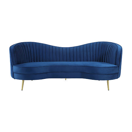 Click here for Sophia Curved Slope-Arm Sofa  One Size  Blue prices