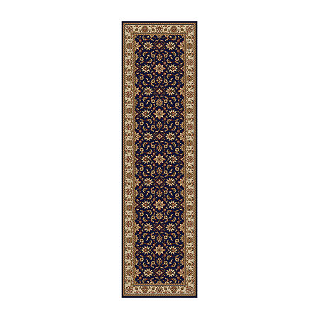 Closeout! Km Home 1592/1084/Navy Pesaro Blue 22 x 77 Runner Rug - Blue
