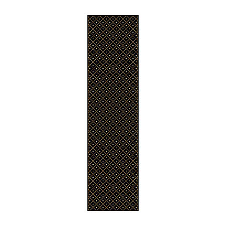 Closeout! Km Home 782/1614/Black Pesaro Black 22 x 77 Runner Rug - Black