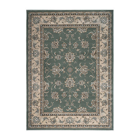 Radici Pisa Kashan Traditional Oriental Area Rug  One Size  Green