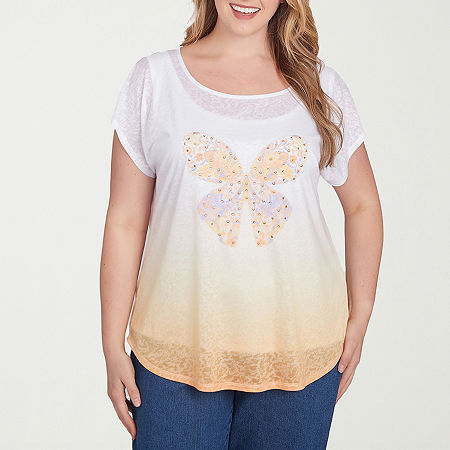 Click here for Hearts Of Palm Womens Plus Round Neck Short Sleeve... prices