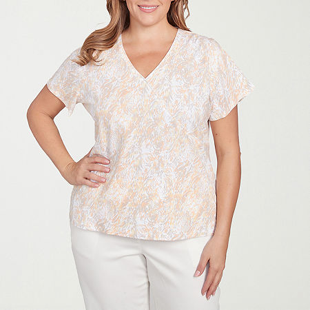 Click here for Hearts Of Palm Womens V Neck Short Sleeve Plus T-S... prices