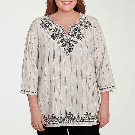 Click here for Alfred Dunner Natural Instinct Womens Split Crew N... prices