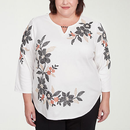 Click here for Alfred Dunner Natural Instinct Womens Split Crew N... prices