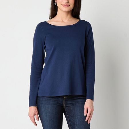Click here for St. Johns Bay Womens Easy-on + Easy-off Crew Neck... prices
