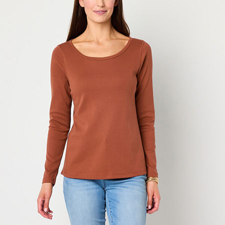 Click here for St. Johns Bay Womens Easy-on + Easy-off Crew Neck... prices