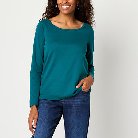 Click here for St. Johns Bay Womens Easy-on + Easy-off Crew Neck... prices