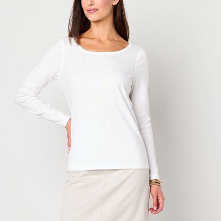 Click here for St. Johns Bay Womens Easy-on + Easy-off Crew Neck... prices