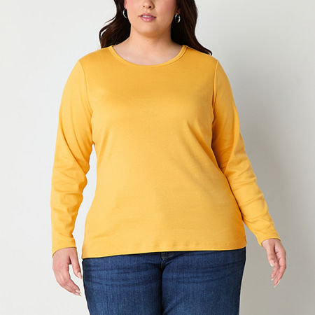 Click here for St. Johns Bay Womens Crew Neck Long Sleeve T-Shirt... prices