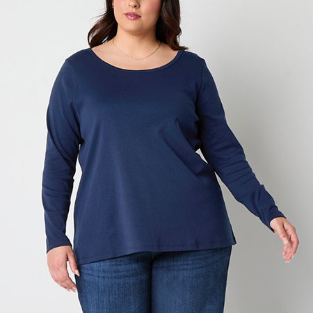 Click here for St. Johns Bay Womens Easy-on + Easy-off Crew Neck... prices