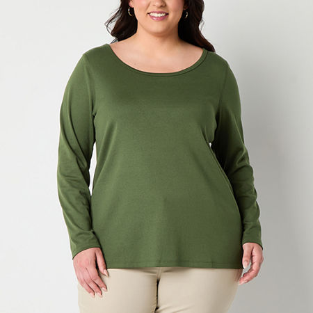 Click here for St. Johns Bay Womens Easy-on + Easy-off Crew Neck... prices