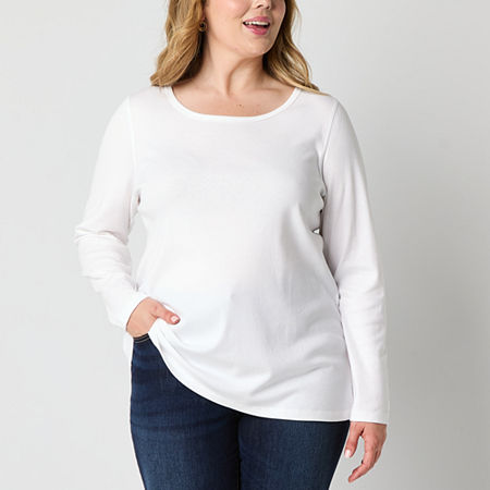 Click here for St. Johns Bay Womens Easy-on + Easy-off Crew Neck... prices
